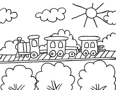 Imagens de comboios para imprimir e colorir - Educação Online